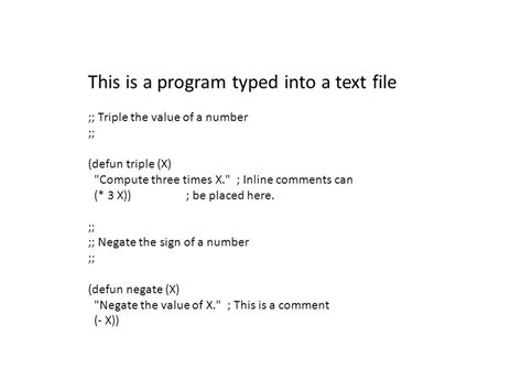 Basic Lisp Programming Common Lisp Follows The Algorithm Below When
