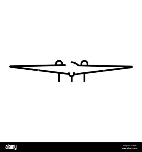 rq 170 sentinel usa line color icon stealthy reconnaissance uav sign for web page mobile