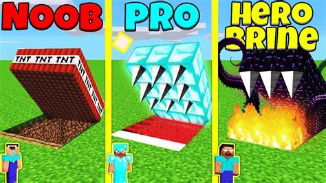 BAZA NOOB VS PRO VS HEROBRINE W MINECRAFT YouTube