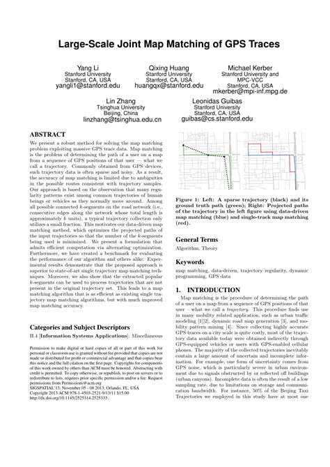 PDF Large Scale Joint Map Matching Of GPS Traces