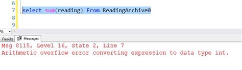 Msg 8115 Level 16 Arithmetic Overflow Jim Salaseks Sql Server Blog