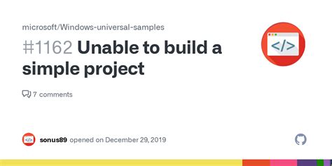 Unable To Build A Simple Project Issue Microsoft Windows Universal Samples GitHub