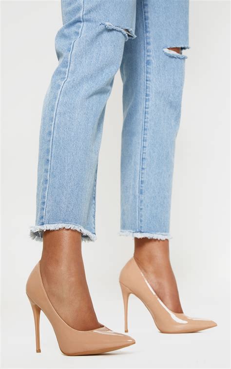 Light Nude Court Shoes Footwear Prettylittlething Qa