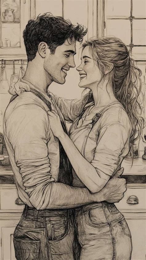 Pin De Mady Owens Em Art Desenhos De Casais Desenhando Retratos