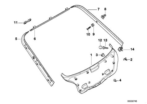 Bmw 318ti Left Trunk Lid Panel Trim Schwarz 51498191269 Bmw