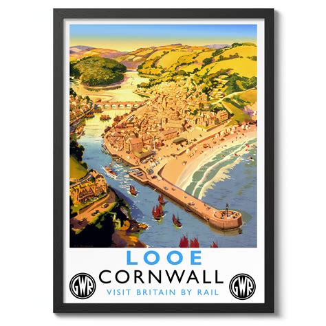 Looe Cornwall British Railways Uk Travel Framed Prints And Posters