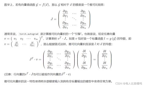Pytorch：自动求导（autograd）pytorch自动雅可比矩阵 Csdn博客