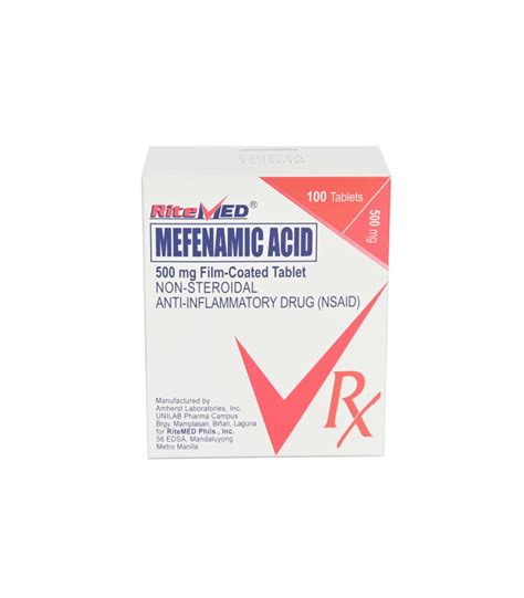 Rx Ritemed Mefenamic Acid 500mg Tablet