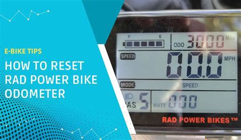 How To Reset Rad Power Bike Odometer Elite Bike Pro