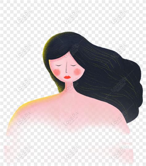 Free Fantasy Long Hair Girl Decorative Element Decorative Elements