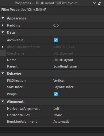 AutomaticCanvasSize Does Not Work Scripting Support Developer Forum Roblox