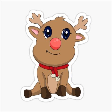 Kawaii Chibi Rudolph Sticker For Sale By FilMate Redbubble