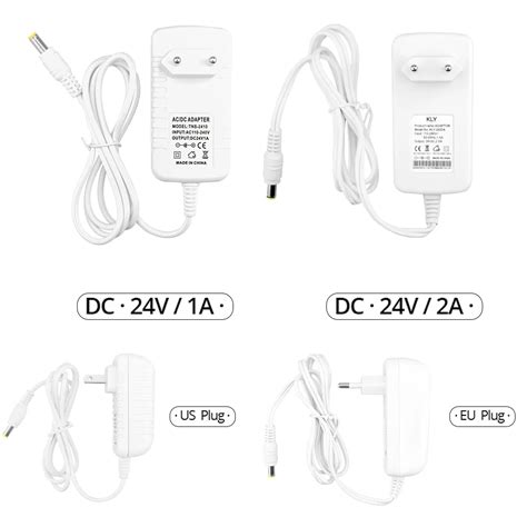 DC 12V 24V 1A 2A 3A адаптер питания белую крышку 12В трансформатор для ...
