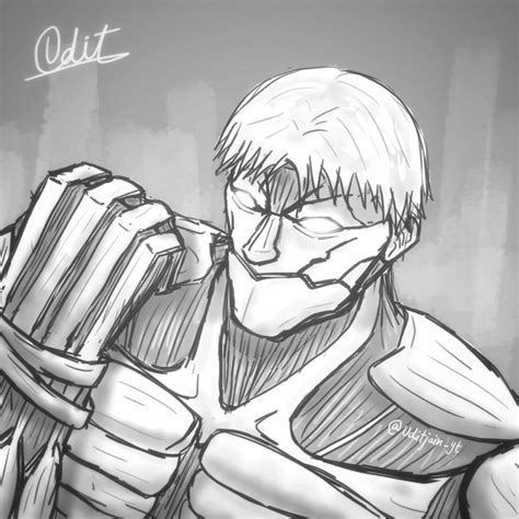 Oc Armored Titan Sketch By Me R Shingekinokyojin