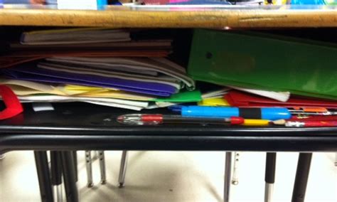 Messy School Desk Clipart