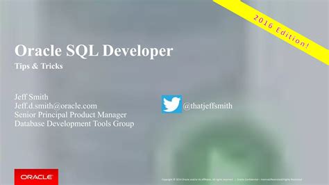 Oracle Sql Developer Tips And Tricks Ppt