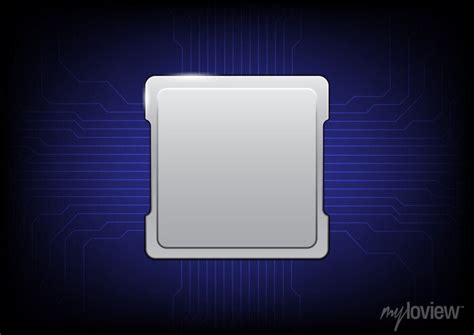 Computer Processor Unit Cpu Main Board And Digital Concept Posters