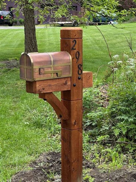 6x6 Cedar Mailbox Post Made To Order With Your Input For Design In