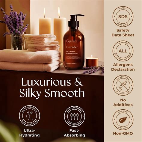 Gya Labs Lavender Massage Oil 676 Fl Oz Non Greasy For All Skin Ty