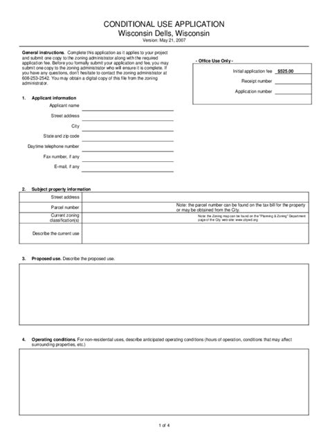 Fillable Online Application Packet For Conditional Use Permit Request Fax Email Print Pdffiller