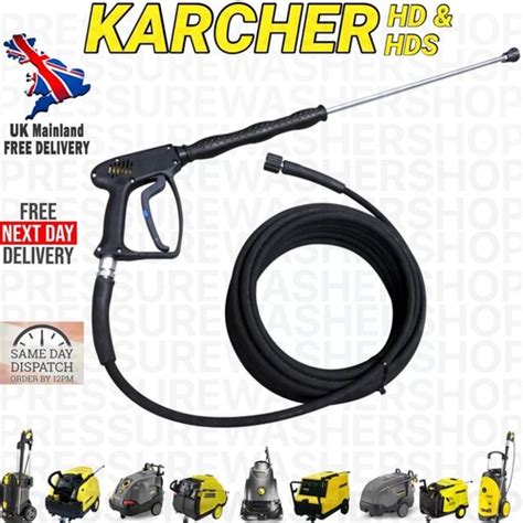 10m Karcher Hds 5 12 6 10 6 12 Heavy Duty 400 Bar Hose Trigger Gun