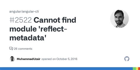 Cannot Find Module Reflect Metadata · Issue 2522 · Angularangular