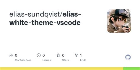 Github Elias Sundqvist Elias White Theme Vscode