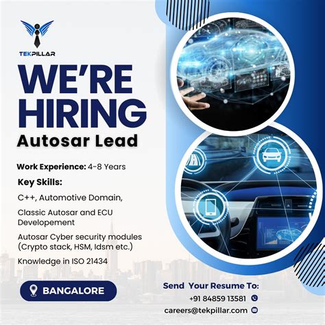 Tekpillar® On Linkedin Autosar Cybersecurity Automotivetechnology Bangalorejobs…