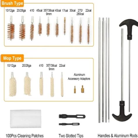 Kit De Limpeza Armas Curtas Longas Maleta Aluminio Armamento Revolver