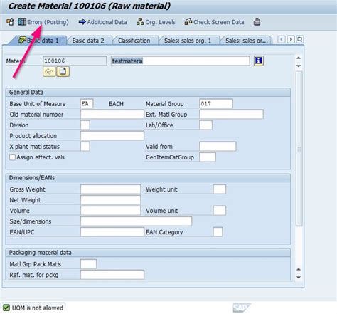 Solved Uom Error In Material Master Sap Community