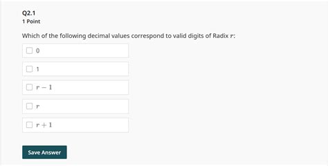 solved which of the following decimal values correspond to