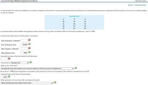Solved Exercise 1315 Algo Multiple Comparison Procedures