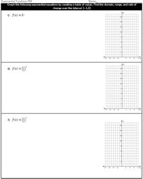 Exponential Functions Guided Notes And HW By Algebra Crazy TPT