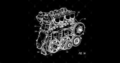 Engine Schematic Cars Sticker Teepublic