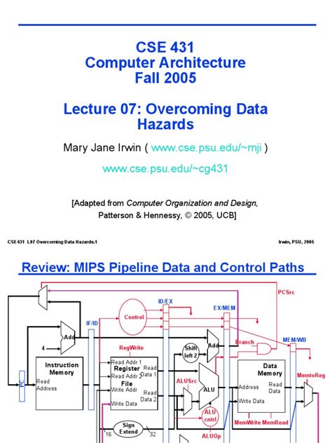 cse 431 computer architecture fall 2005 lecture 07 overcoming data