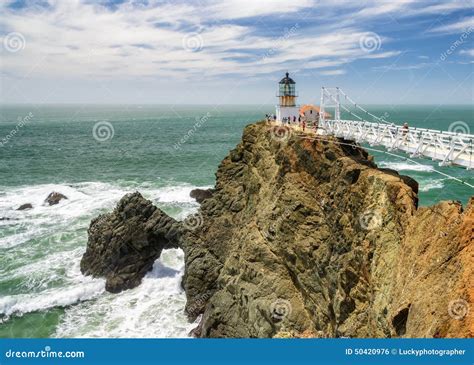 Point Bonita Lighthouse Outside San Francisco California Stands At The