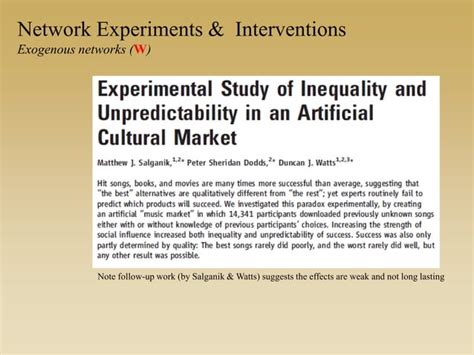 11 Network Experiments And Interventions 2016 Ppt