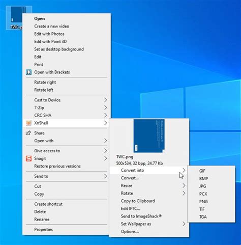 Xnshell Lets You Convert Resize Rotate Edit Images Using Context Menu