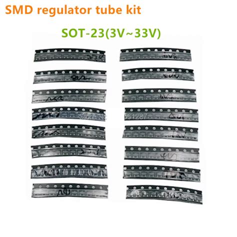 Sot23 Smd Voltage Regulator Transistor Package Sample Package 20 Types Of 10 Each Total Of 200pcs
