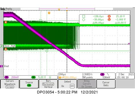 Tps546c23 About The Vds Waveform When Cntl Pull Down Power