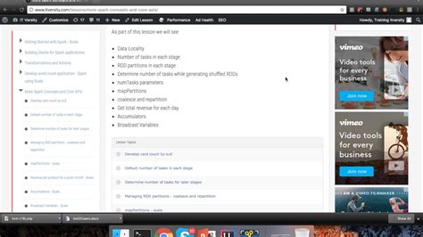Spark More Spark Concepts And Core Apis Lesson Youtube