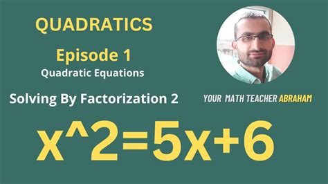 Quadratic Equations Solving By Factorization 2
