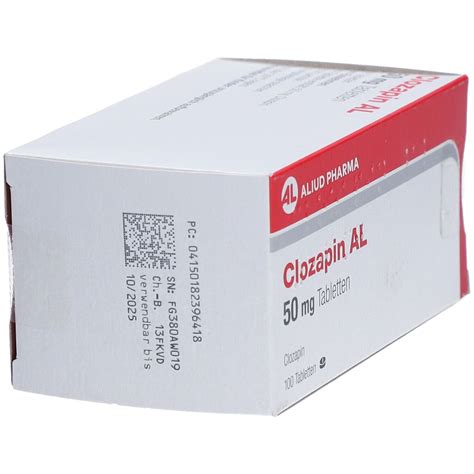 Clozapin Al 50 Mg Tabletten 100 St Mit Dem E Rezept Kaufen Shop Apotheke