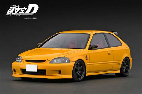118 Initial D Honda Civic Ek9 Type R Yellow ホビーショップタムタム 通販 ミニカー