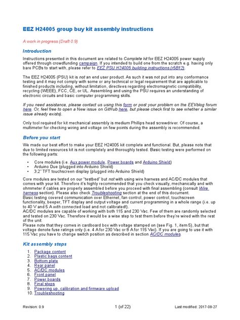 Complete Kit Assembly Instructions Pdf Power Supply Electrical