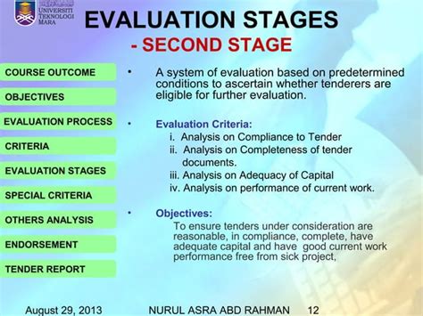 Tender Evaluation Procedure Ppt Business Administration Business