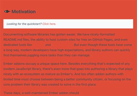Addon Docs Own Homepage Has Broken Styling · Issue 746 · Ember Learn