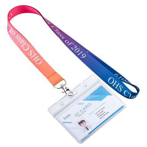 Multi Color Lanyards Horizontal Badge Holder Customlanyard Net
