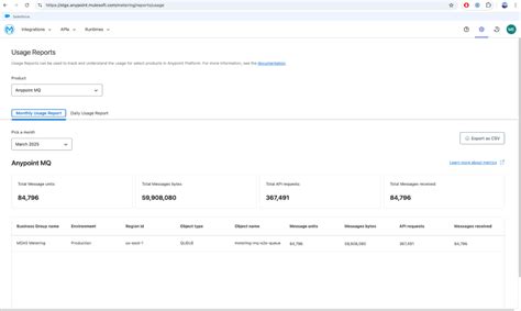 Introducing Anypoint Mq And Object Store V2 In Anypoint Usage Report