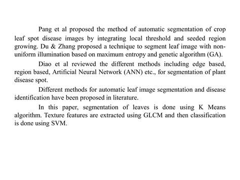 Detection Of Leaf Diseases And Classification Using Digital Image Processing Ppt